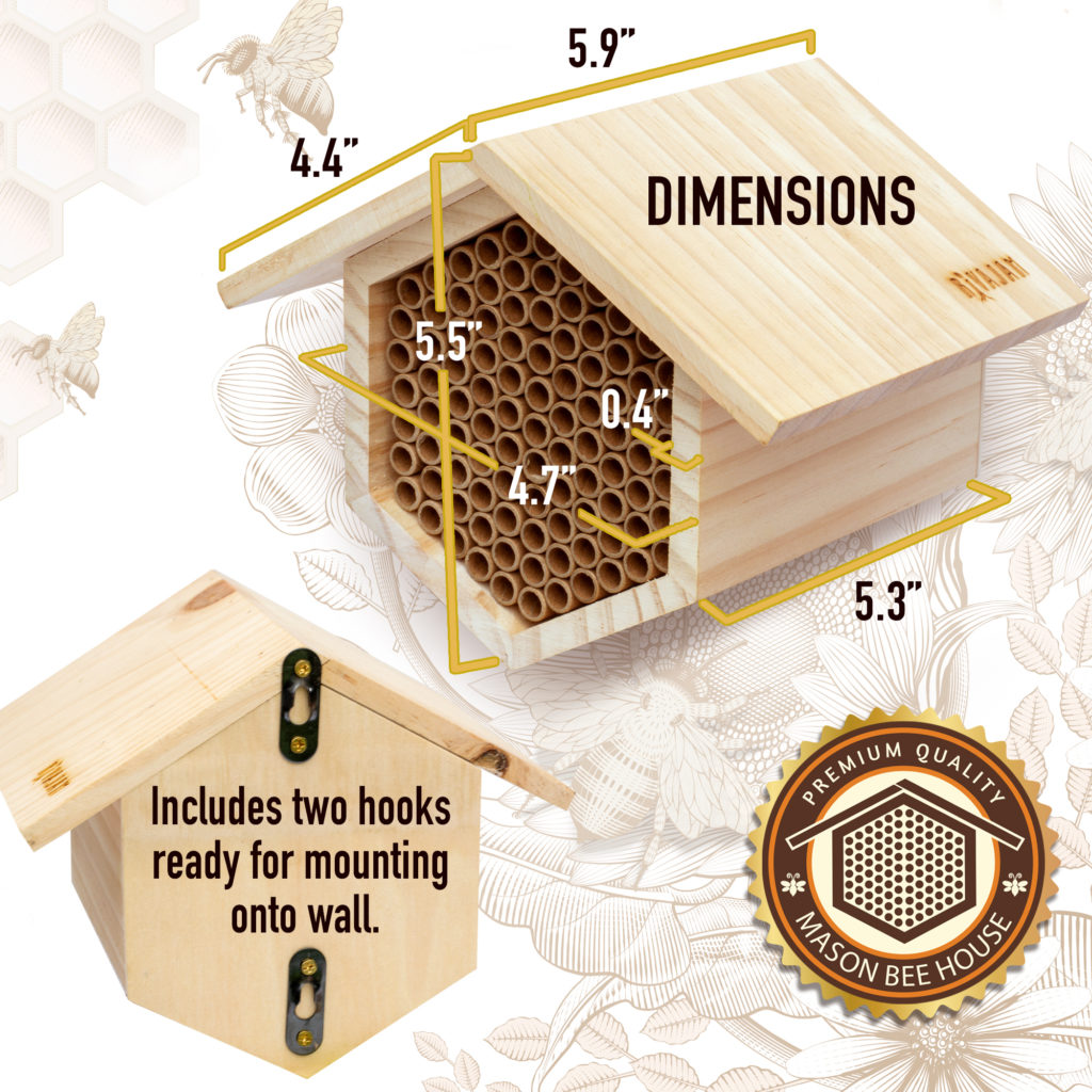 Rivajam Mason Bee House Refillable Nesting Box - Rivajam